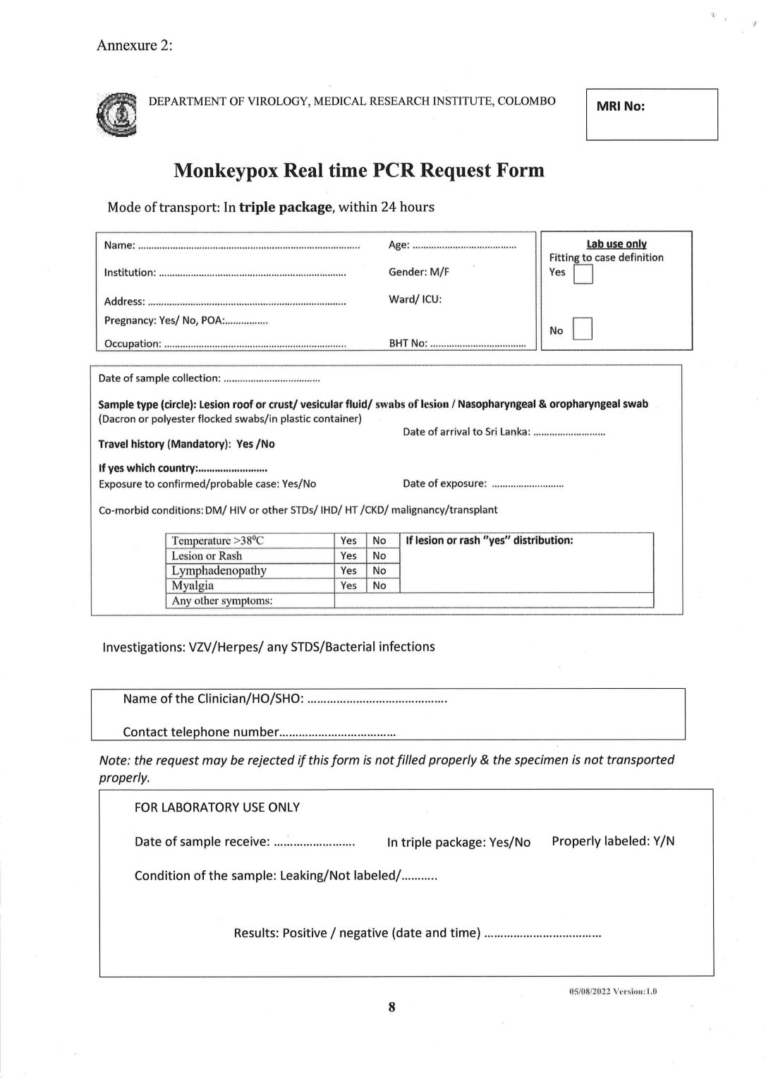 Medical Research Institute Sri Lanka – MRI